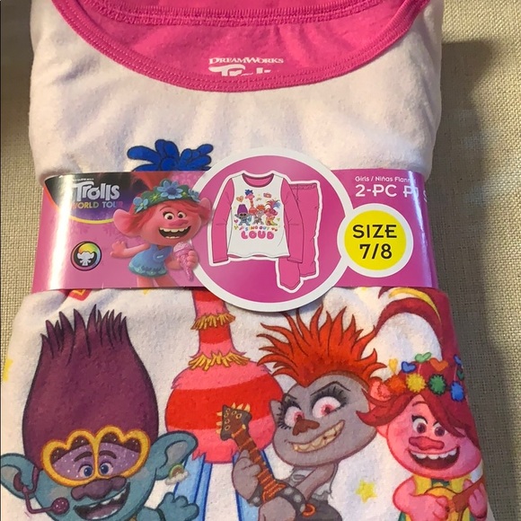 dream works Trools | Pajamas | New Trolls Girls Plush Pj 2piece Set 78 ...